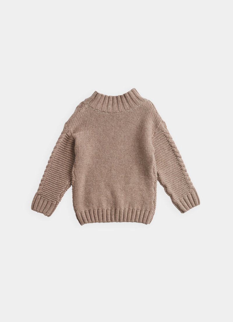 KIDS Belle Enfant Cable Knit Sweater - Hazelnut | Garmentory
