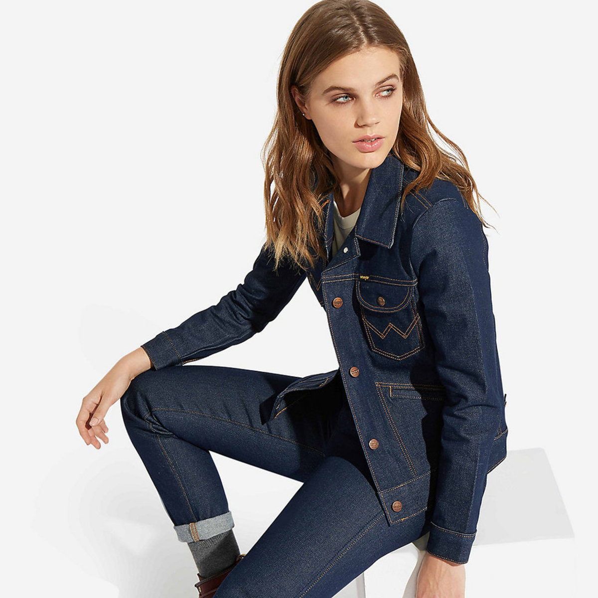 Wrangler Western Denim Jacket - Rigid New Wash | Garmentory