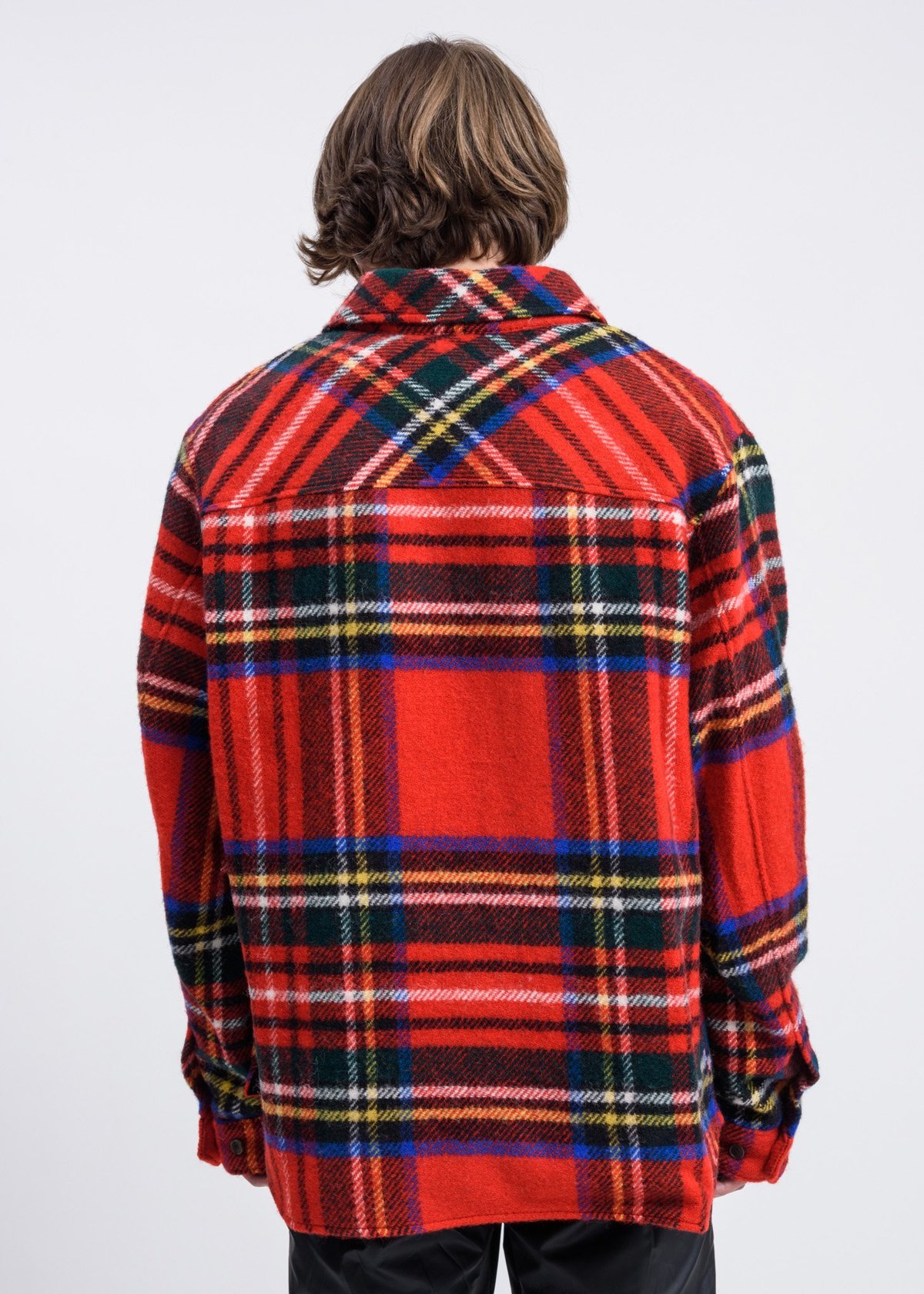 we11done English Check Anorak - Red | Garmentory