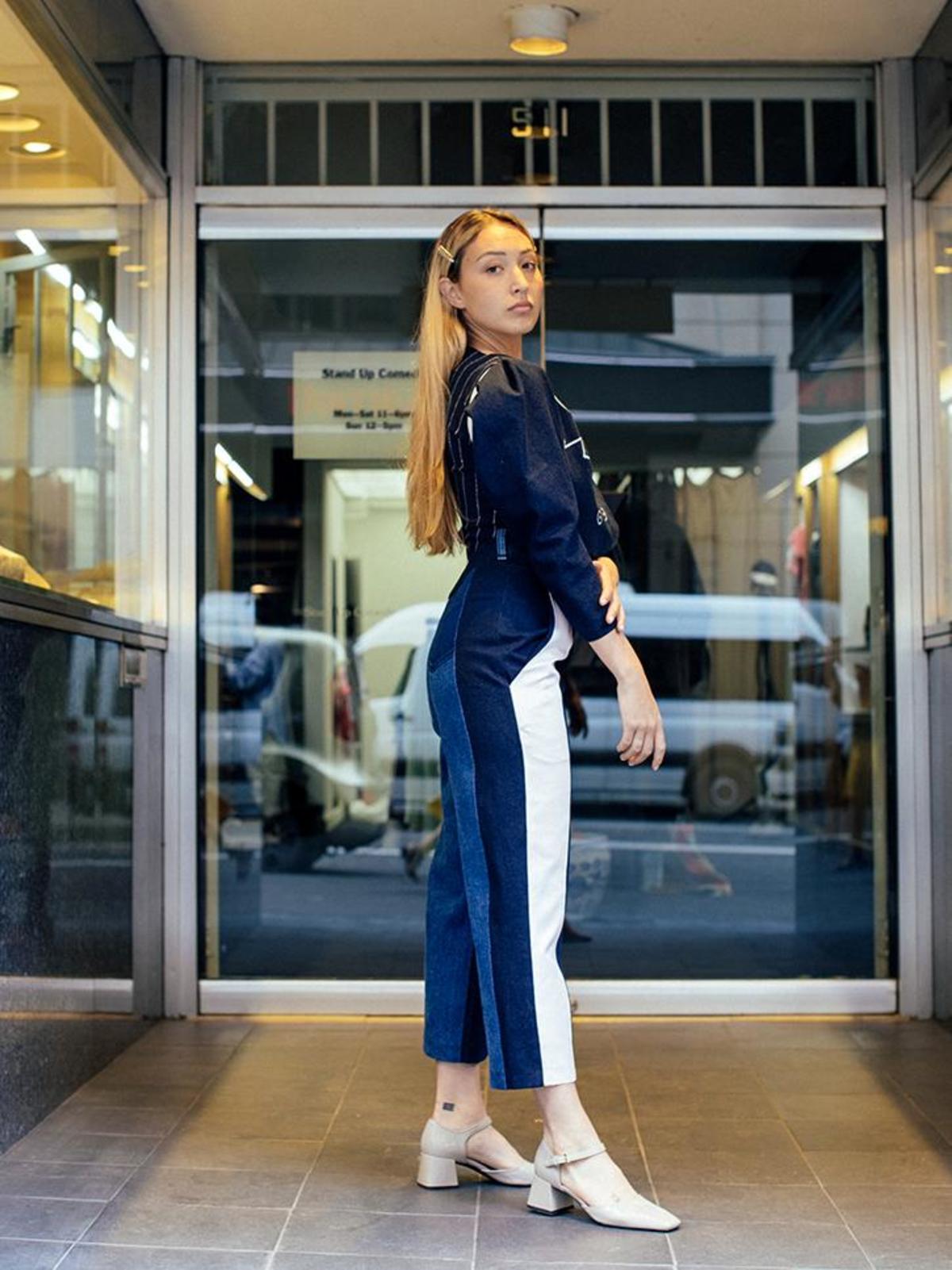 Francesca Longo Denim Suit Trouser - Blue | Garmentory