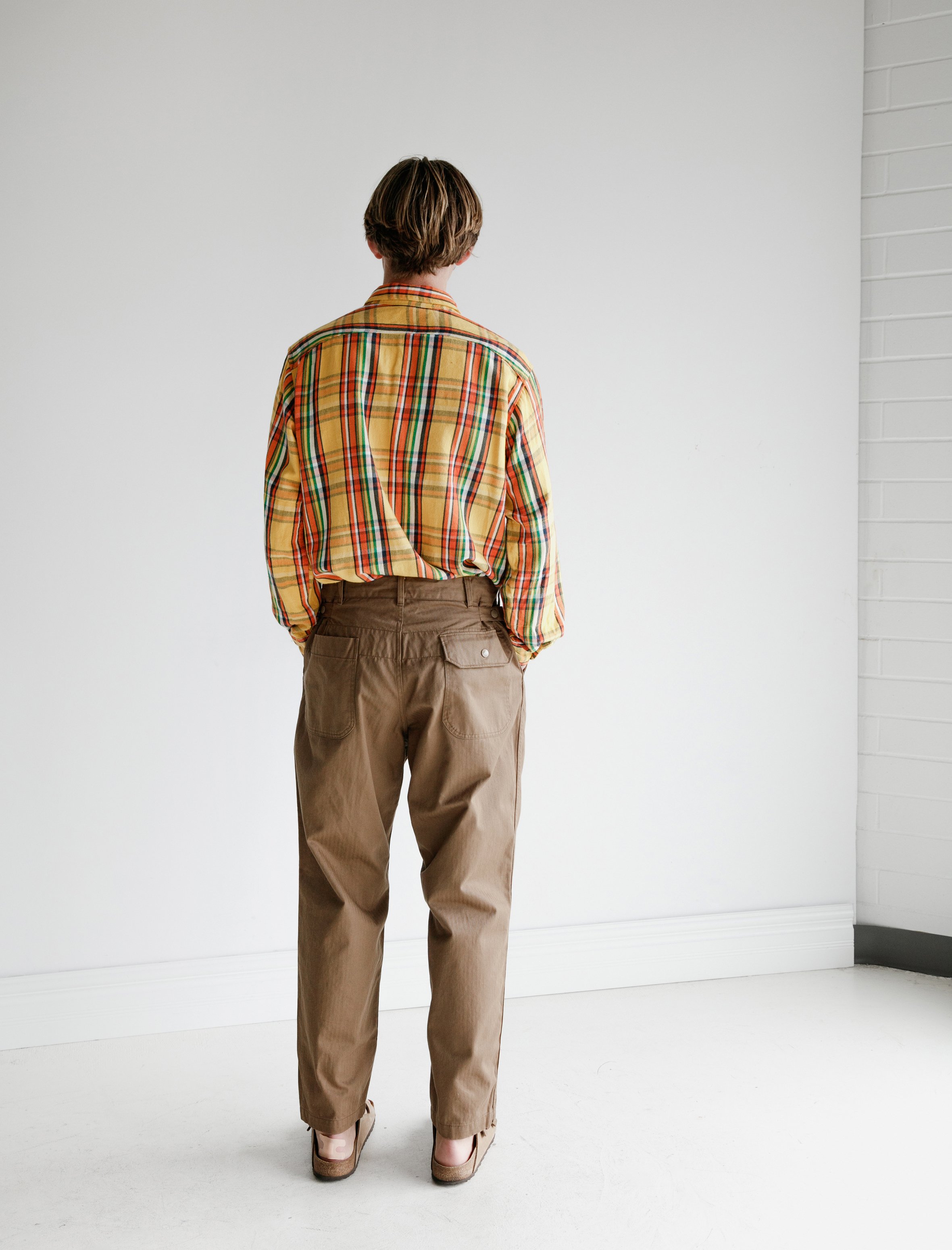 Engineered Garments Cotton Herringbone Twill Ground Pant - Khaki ...