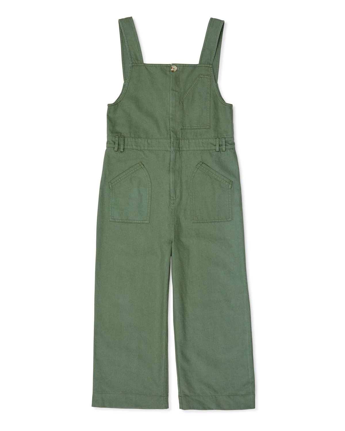 Ryder Pip Denim Overalls - Green | Garmentory