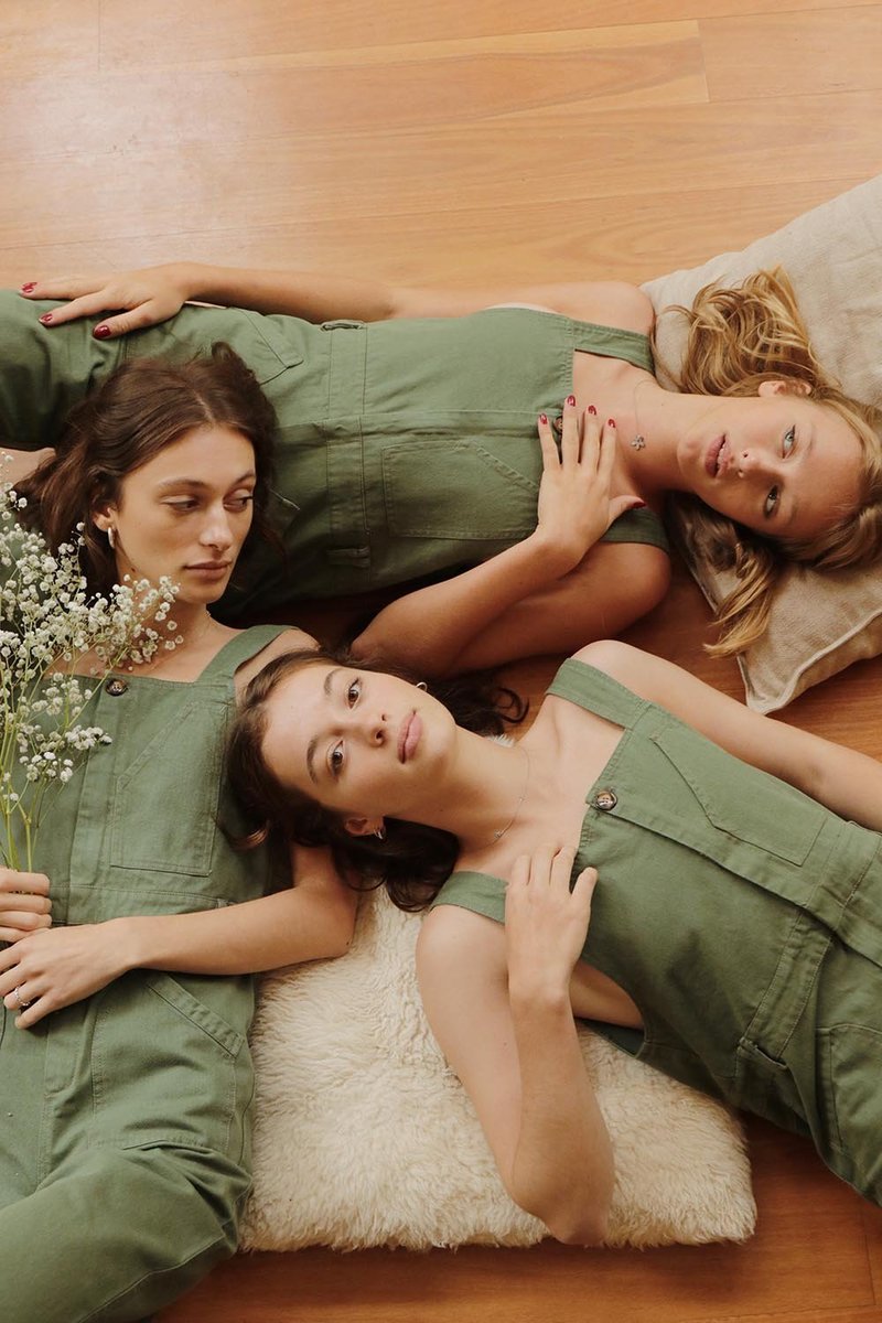 Ryder Pip Denim Overalls - Green | Garmentory