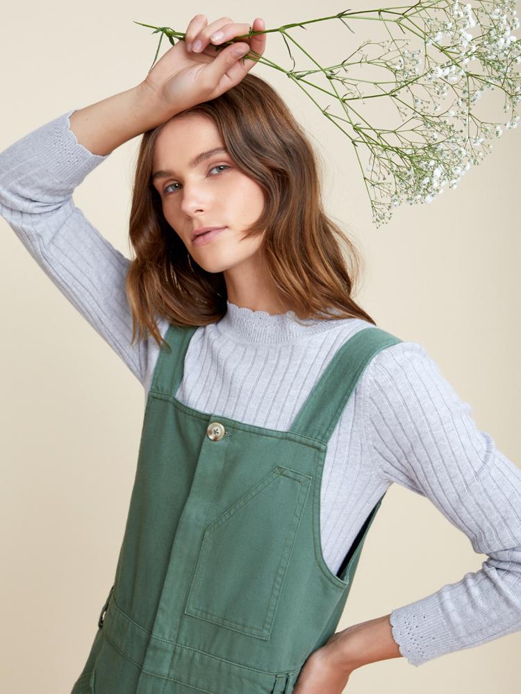 Ryder Pip Denim Overalls - Green | Garmentory