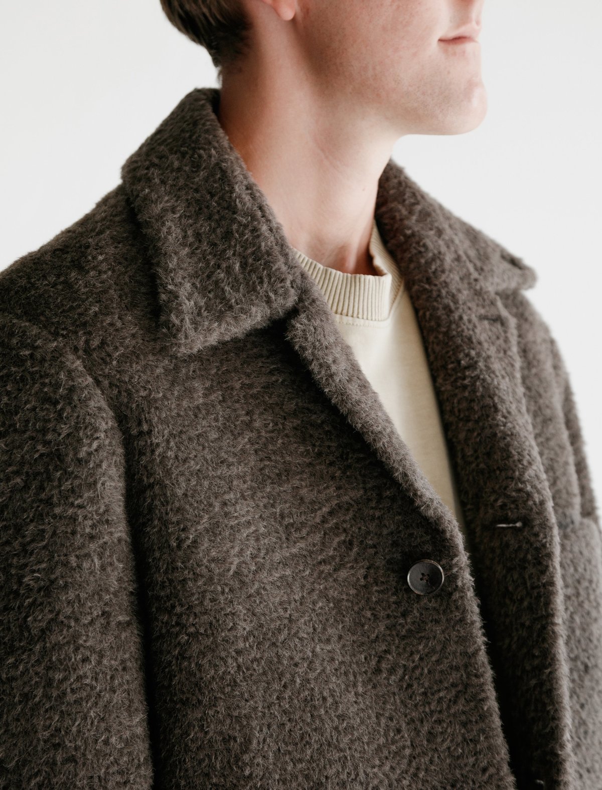 Lemaire Alpaca Soft Jacket - Grey Brown | Garmentory