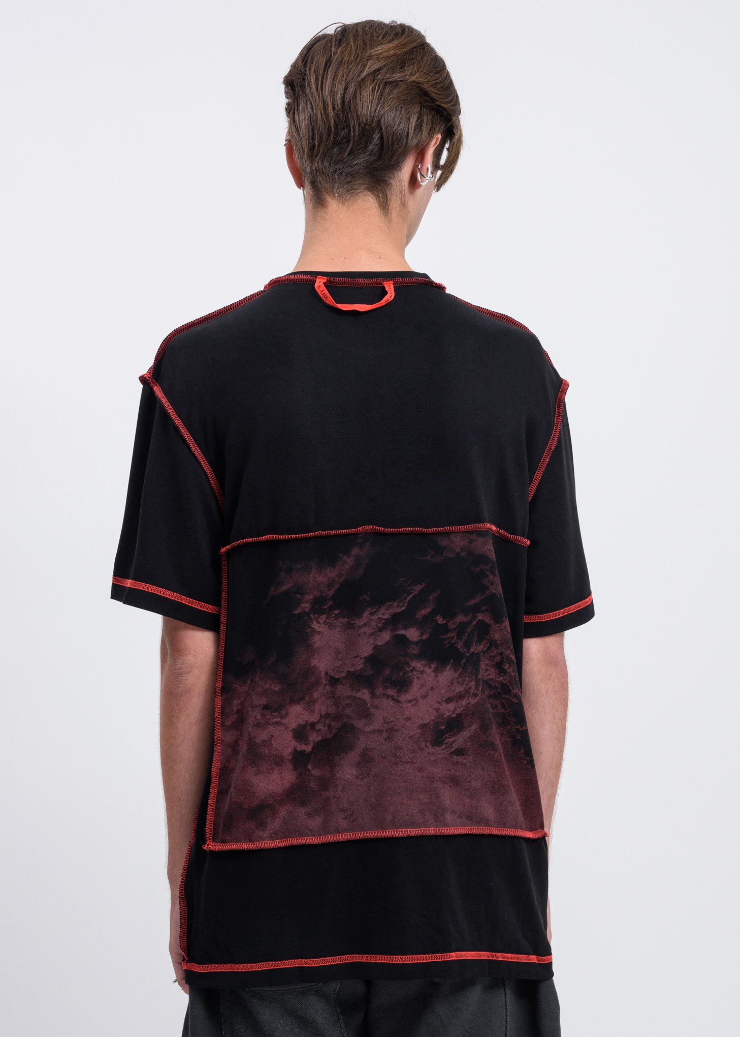 Black Lux Contrast Stitch T-Shirt - Black | Garmentory