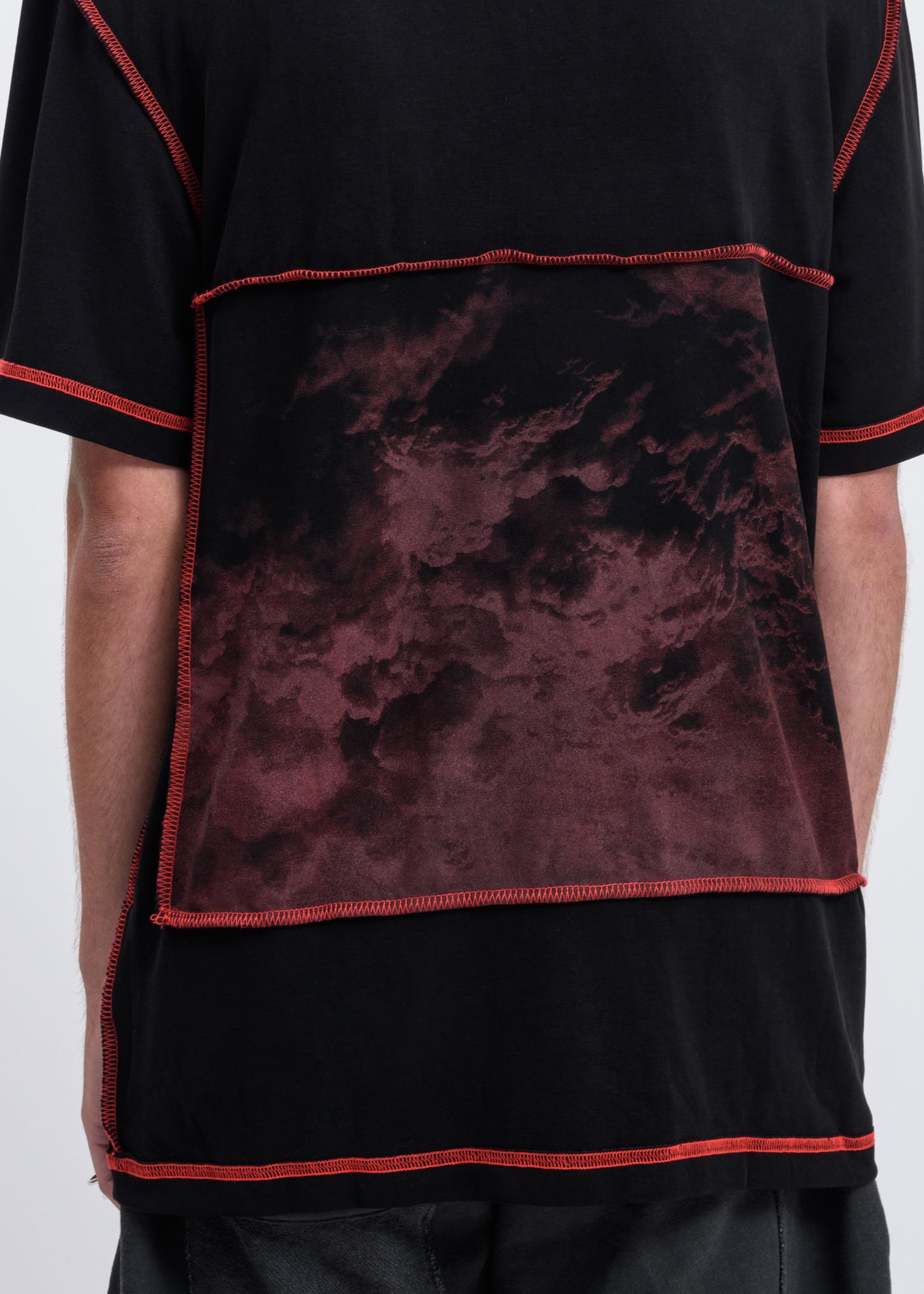 Black Lux Contrast Stitch T-Shirt - Black | Garmentory