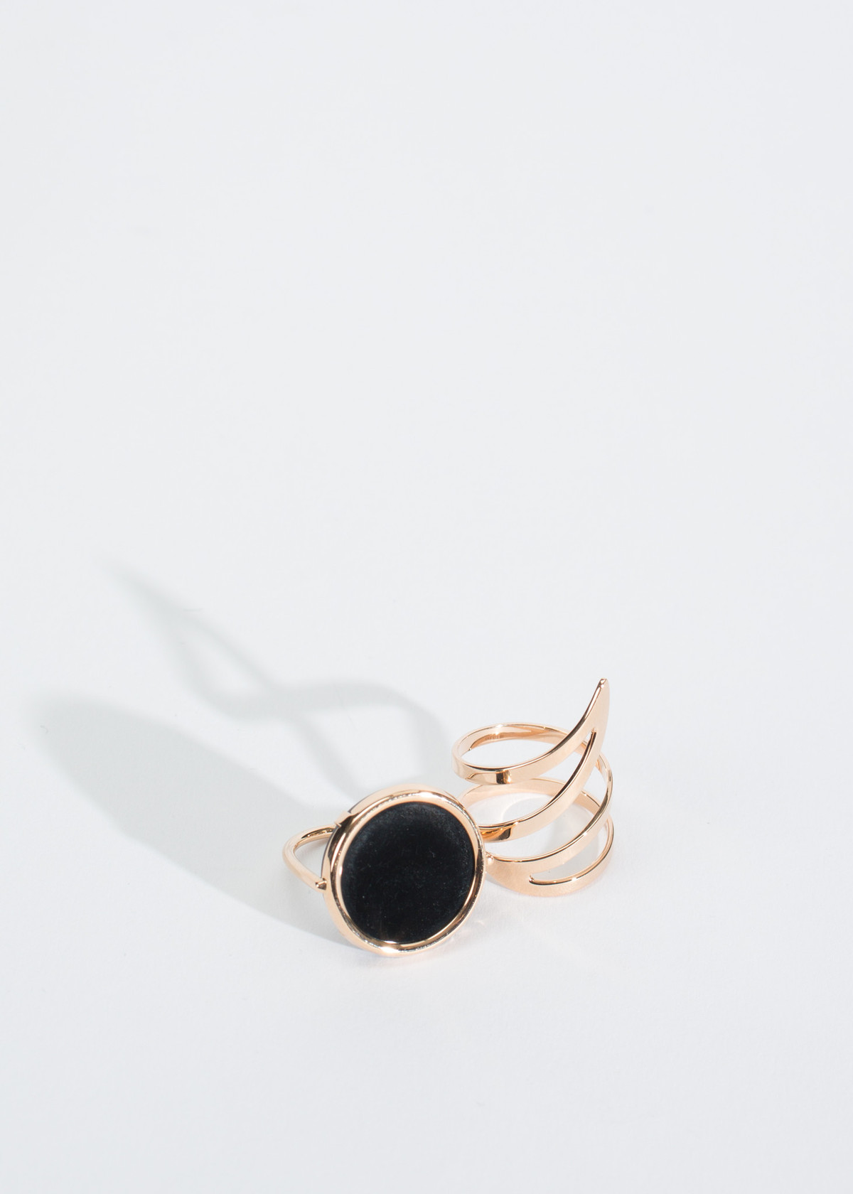 Ginette NY Black Onyx Disc Ring | Garmentory