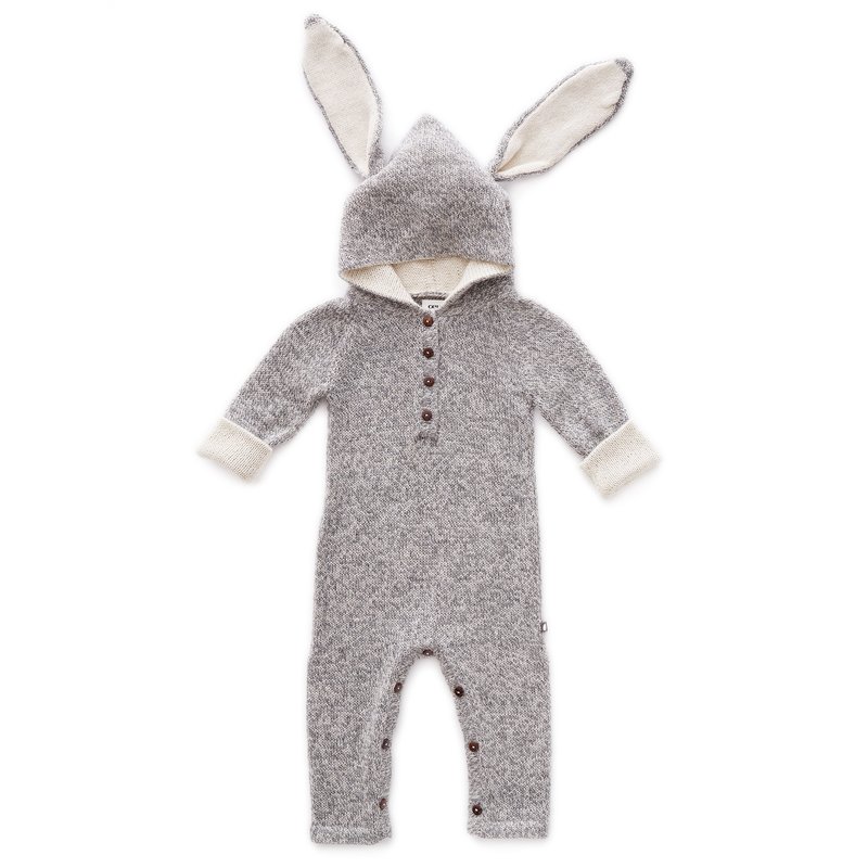 kids Oeuf Rabbit Animal Hooded Jumper - gray | Garmentory
