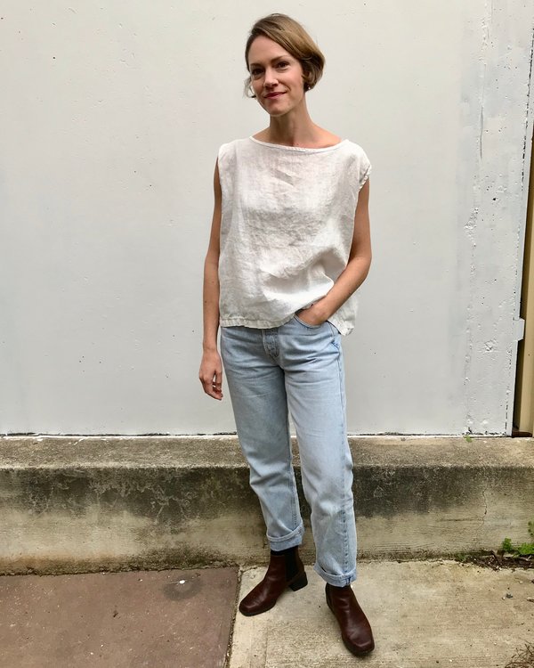 Metta Melbourne Anna Linen Top - White | Garmentory