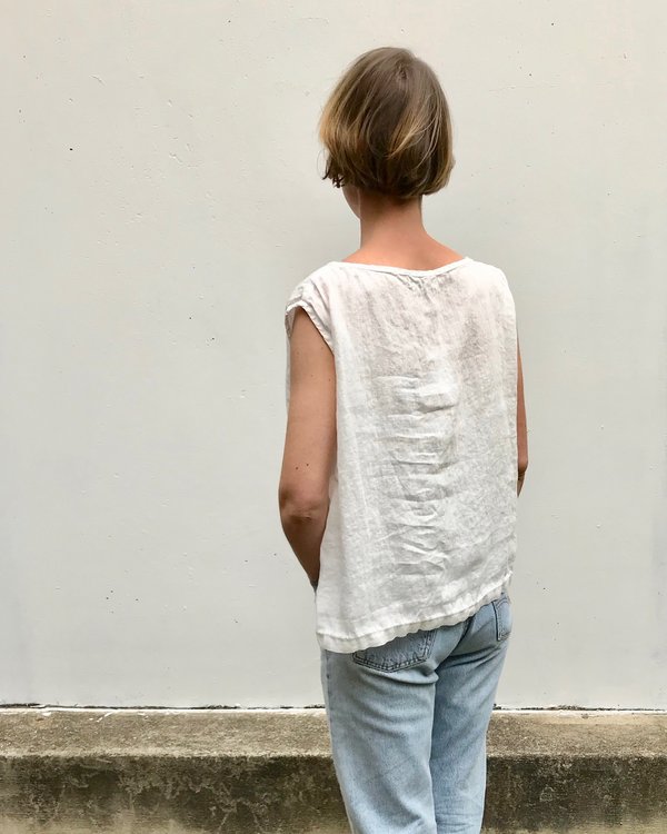 Metta Melbourne Anna Linen Top - White | Garmentory