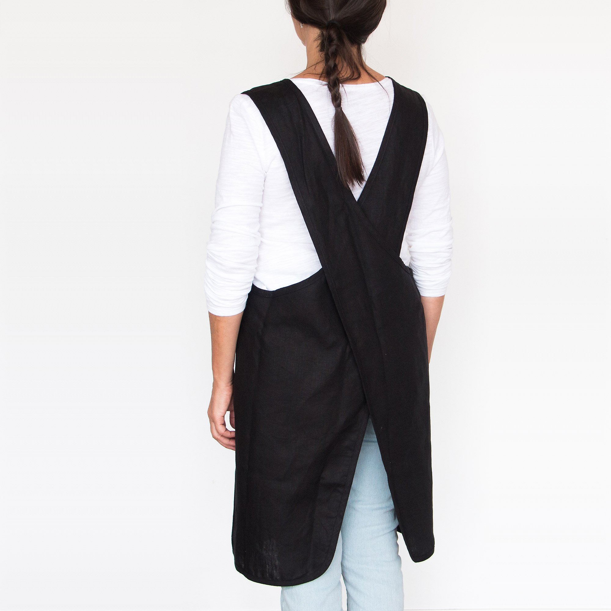 Objective Japanese Style Crossback Linen Apron | Garmentory