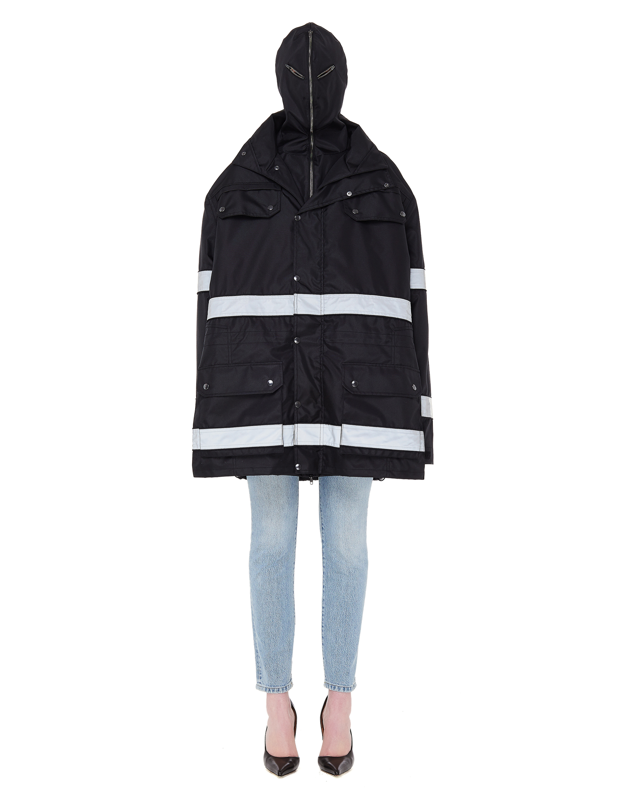 Vetements Mask Hood Parka - Black | Garmentory