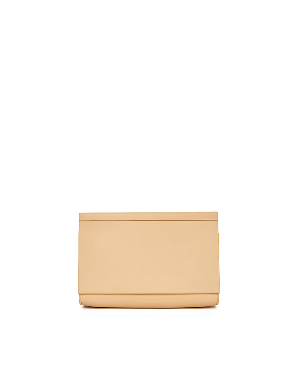 Isaac Reina Leather Clutch Bag - Beige | Garmentory