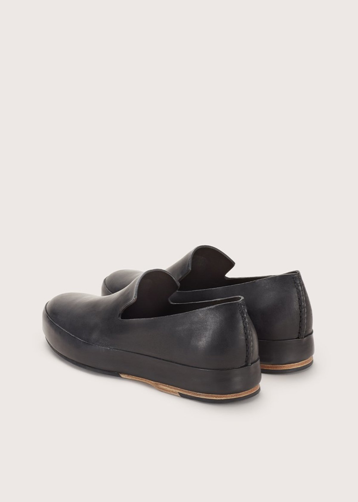 FEIT HAND SEWN SLIPPER RUBBER - black | Garmentory