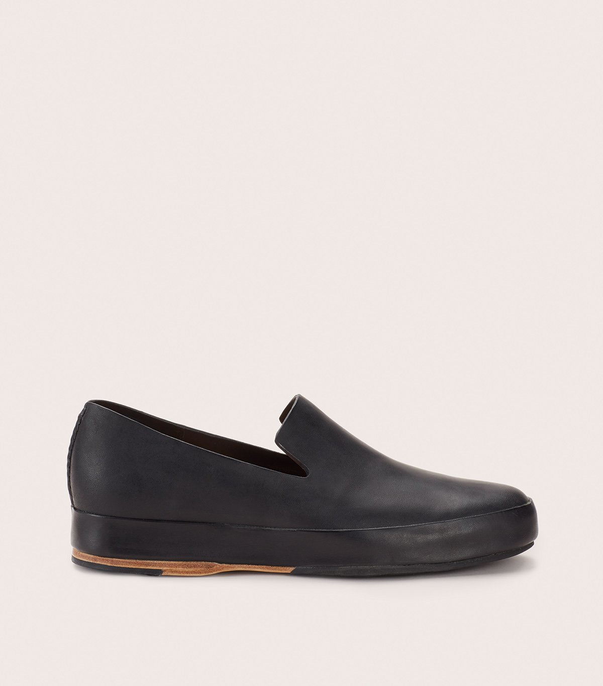 FEIT HAND SEWN SLIPPER RUBBER - black | Garmentory