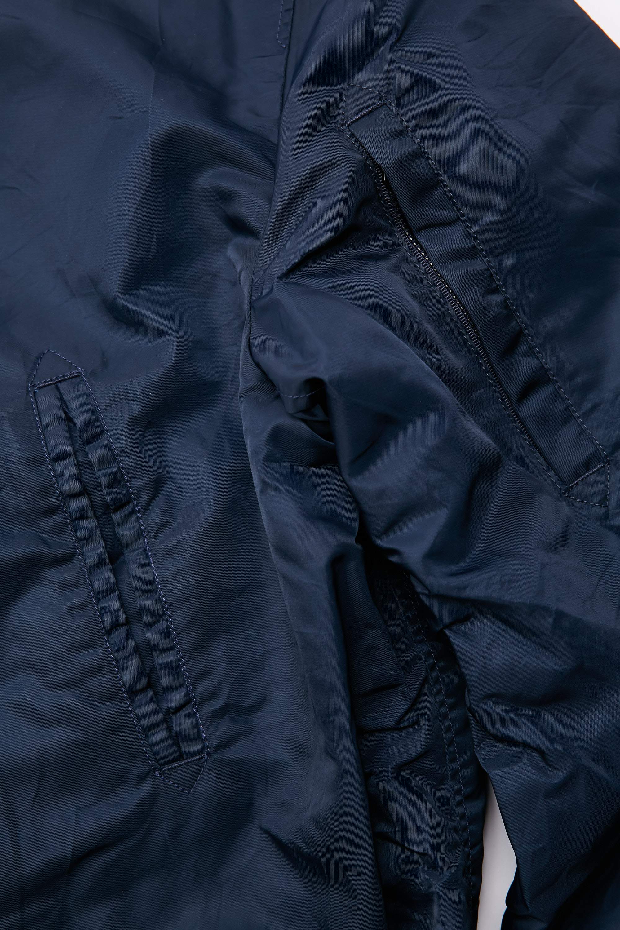 Engineered Garments Aviator Flight Satin Nylon Jacket - Navy | Garmentory