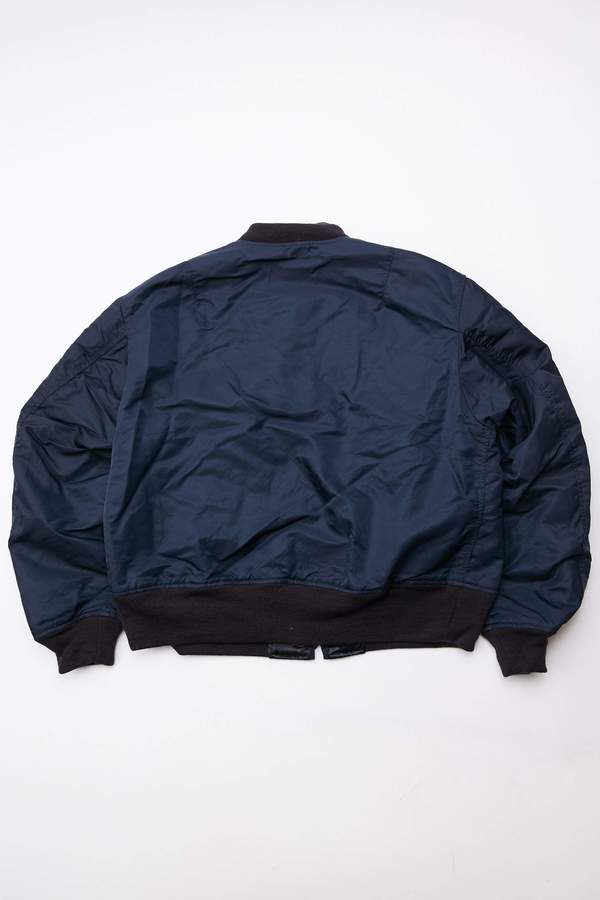 Engineered Garments Aviator Flight Satin Nylon Jacket - Navy | Garmentory