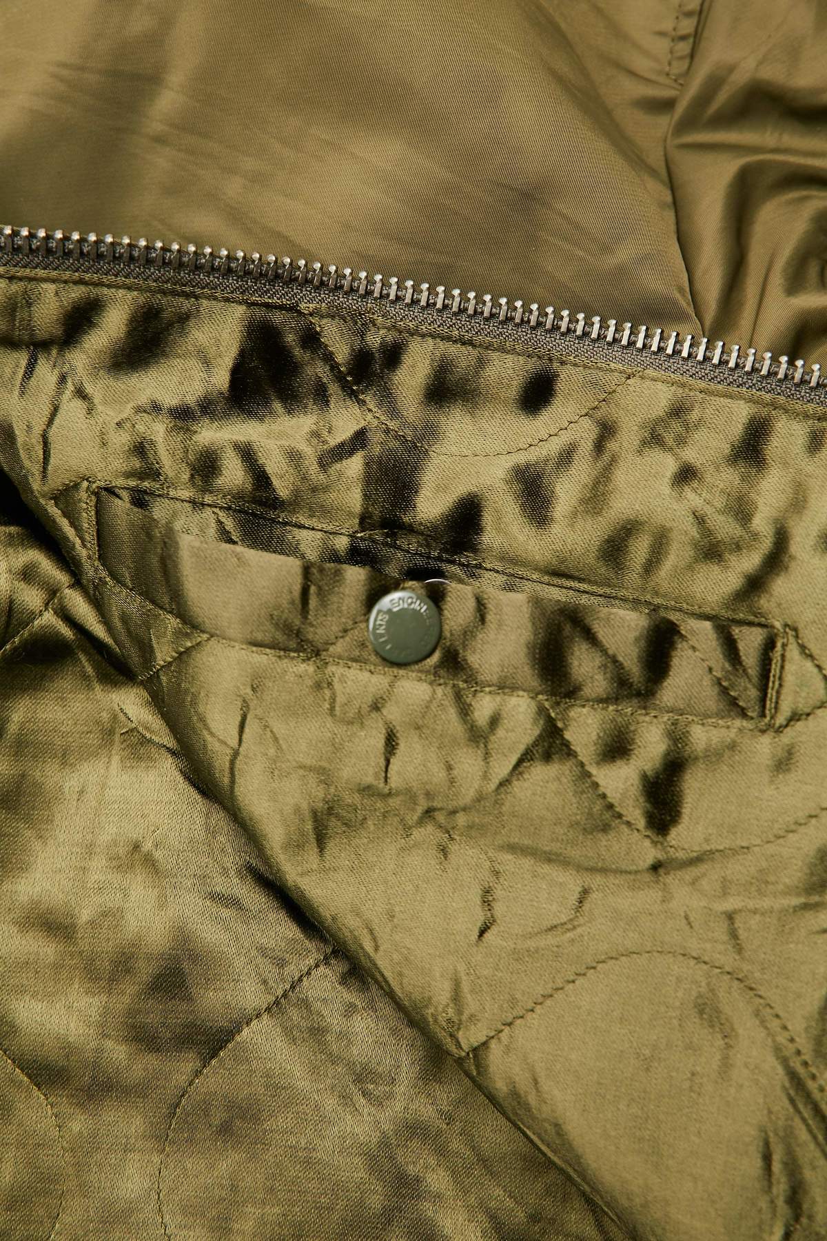 Engineered Garments Flight Satin Nylon Aviator Jacket - Olive | Garmentory
