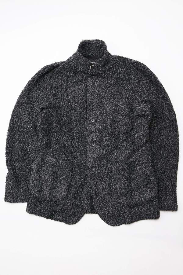 Engineered Garments Poly Acrylic Curly Knit Jacket - Charcoal | Garmentory