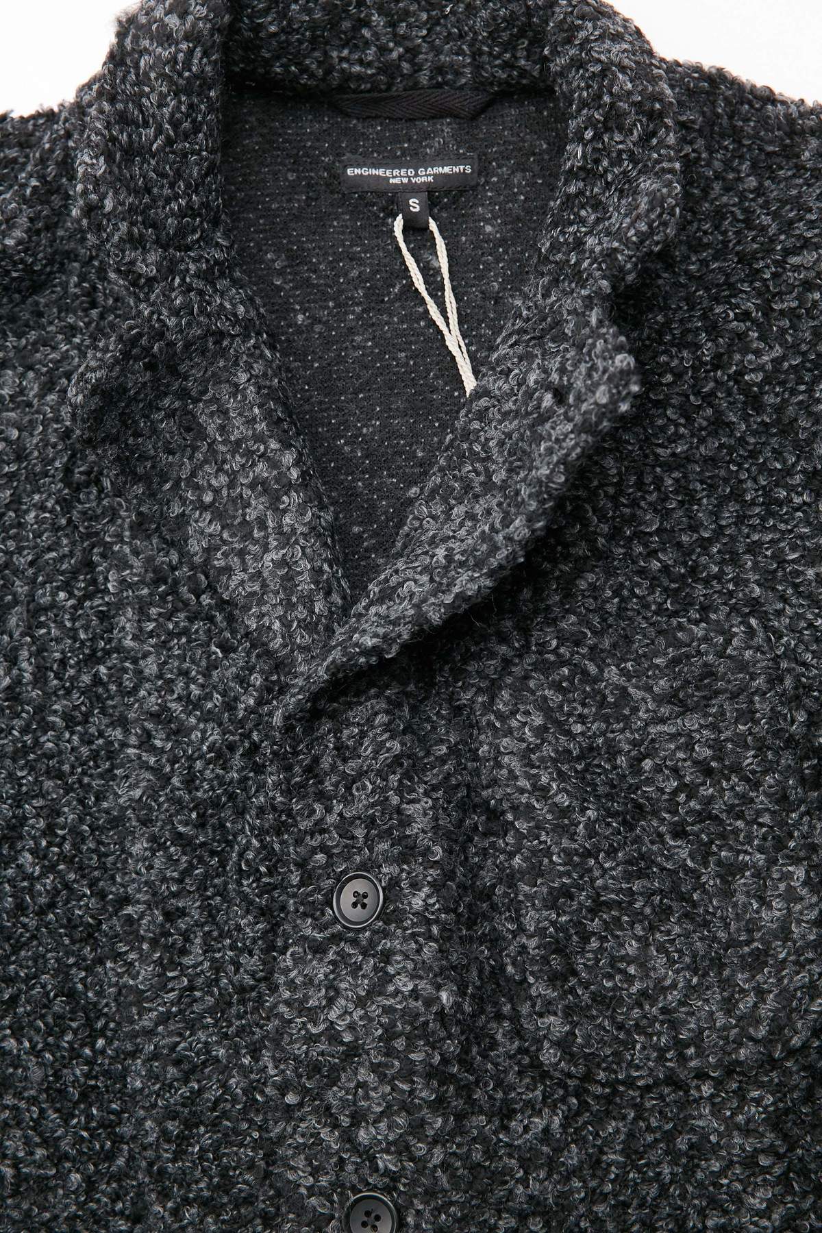 Engineered Garments Poly Acrylic Curly Knit Jacket - Charcoal | Garmentory