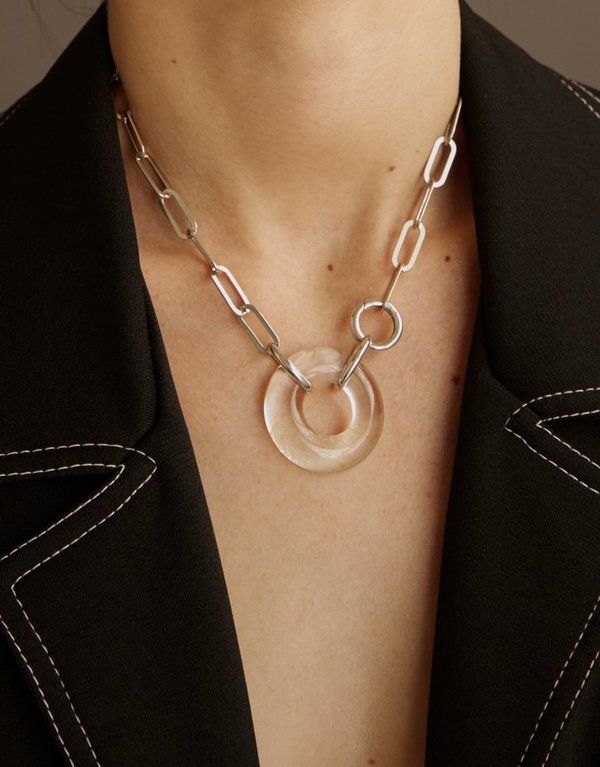 Cled Opening Necklace - Clear Air | Garmentory