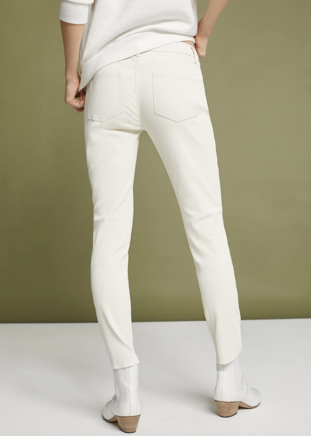 CLOSED Baker Leather Pant - white | Garmentory