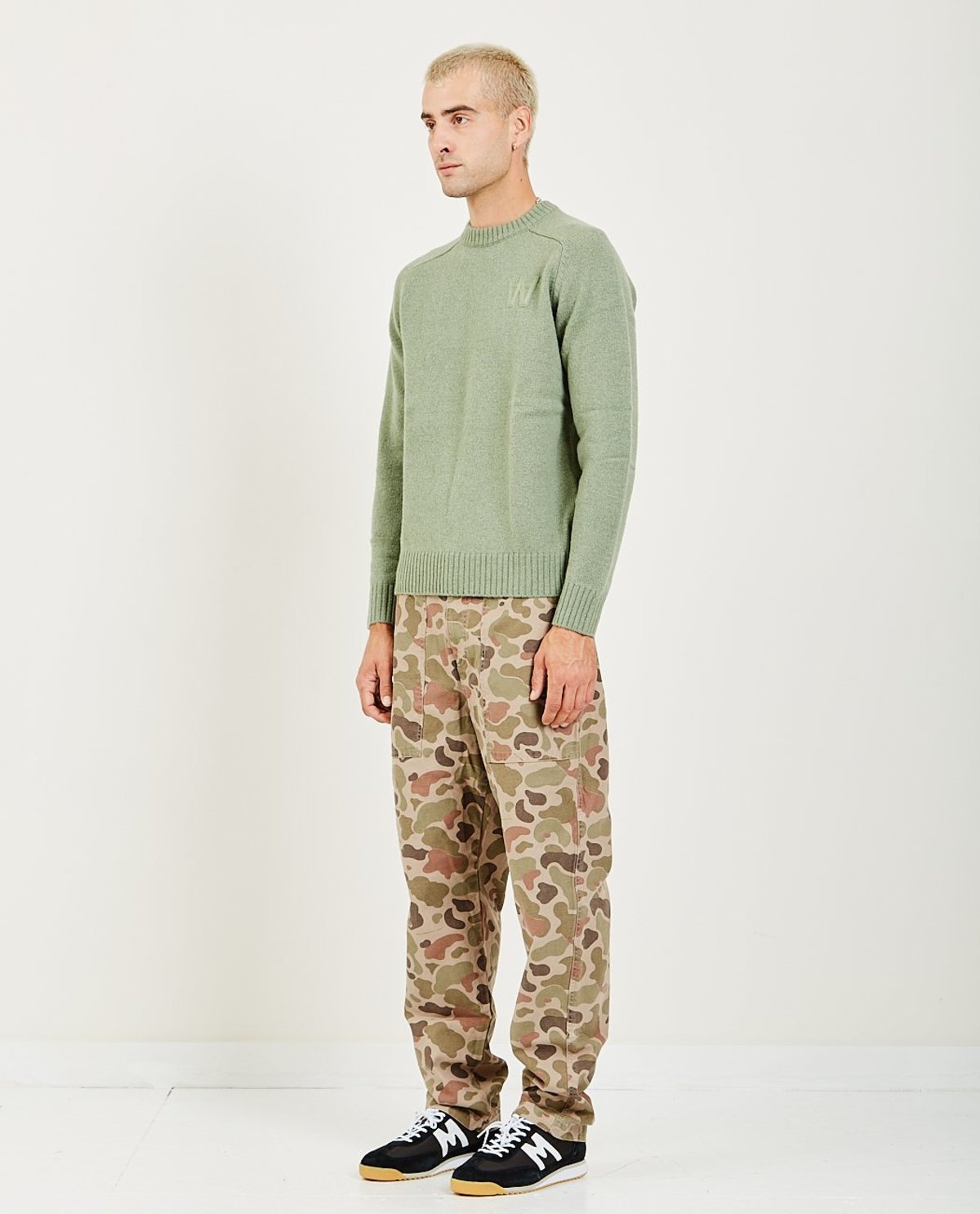 Wood Wood KEVIN SWEATER - DUSTY GREEN | Garmentory