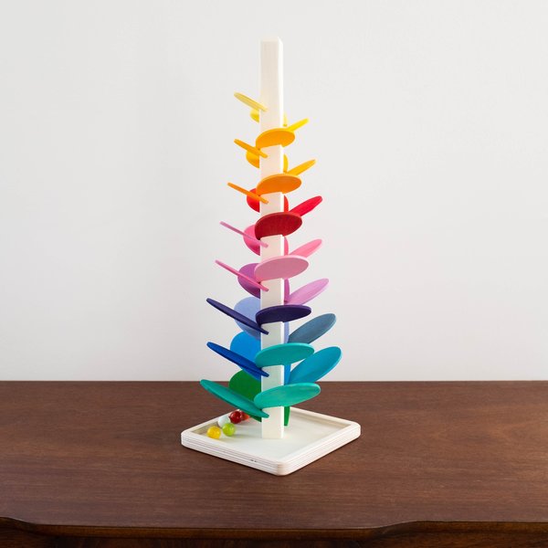 Wooden Cascading Musical Marble Tower | Garmentory