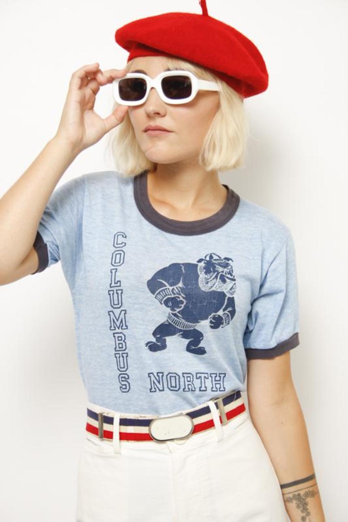 VINTAGE RINGER TEE - BLUE | Garmentory