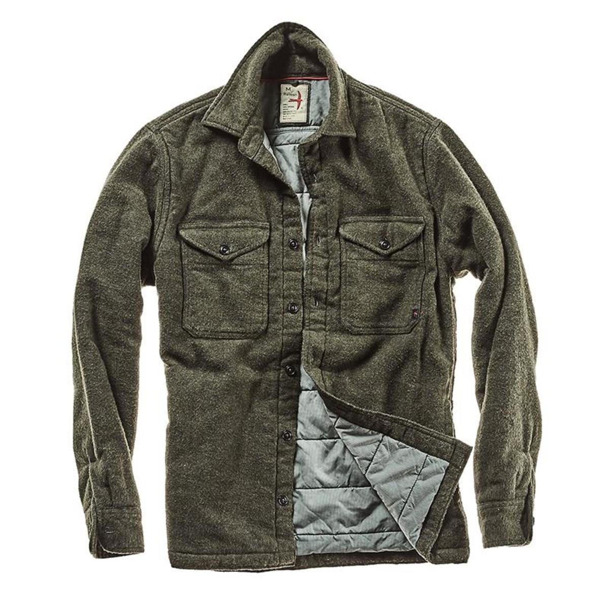 Relwen Brushed Flannel CPO jacket - Loden | Garmentory