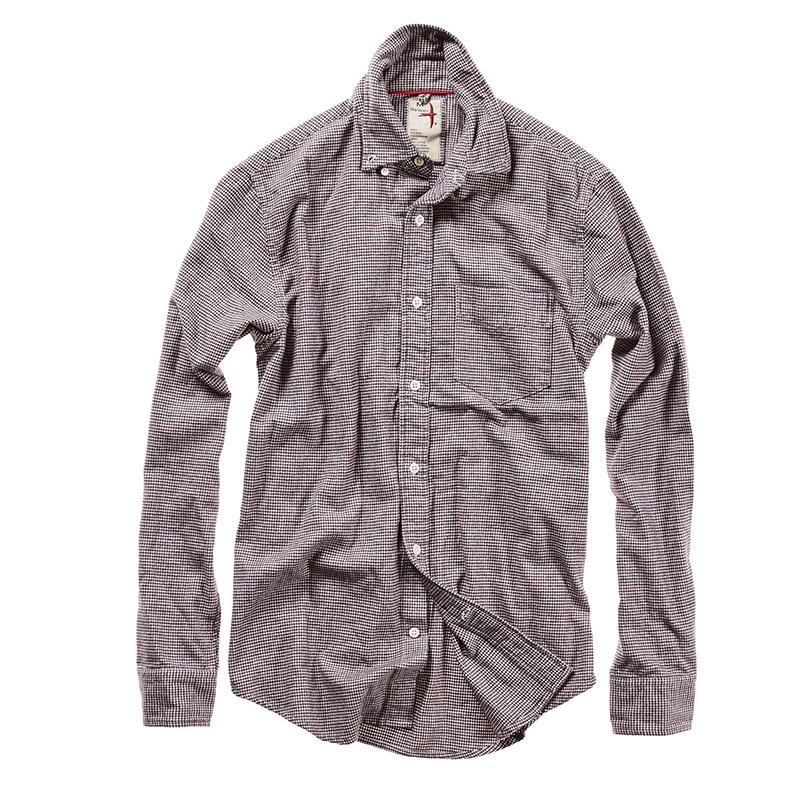 Relwen Cotton Wool Flannel shirt - Houndtooth | Garmentory