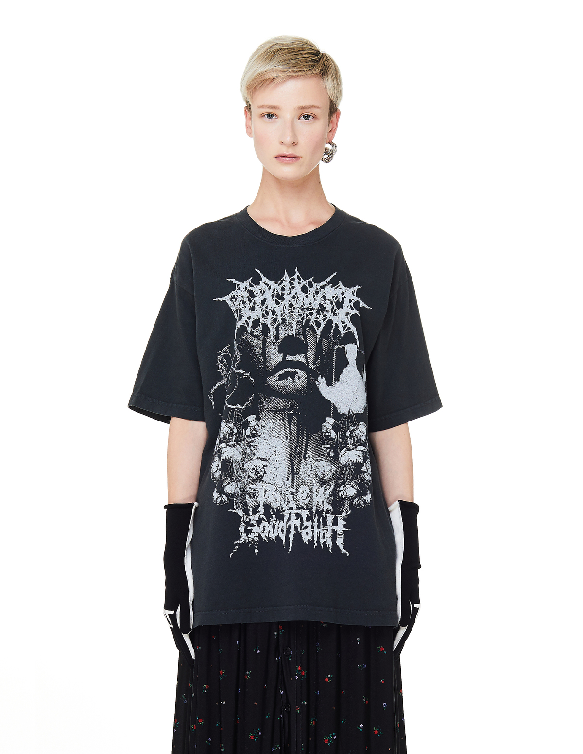 Ghostemane x Rose In Good Faith Grey Cotton Limited Tour Only Tee ...