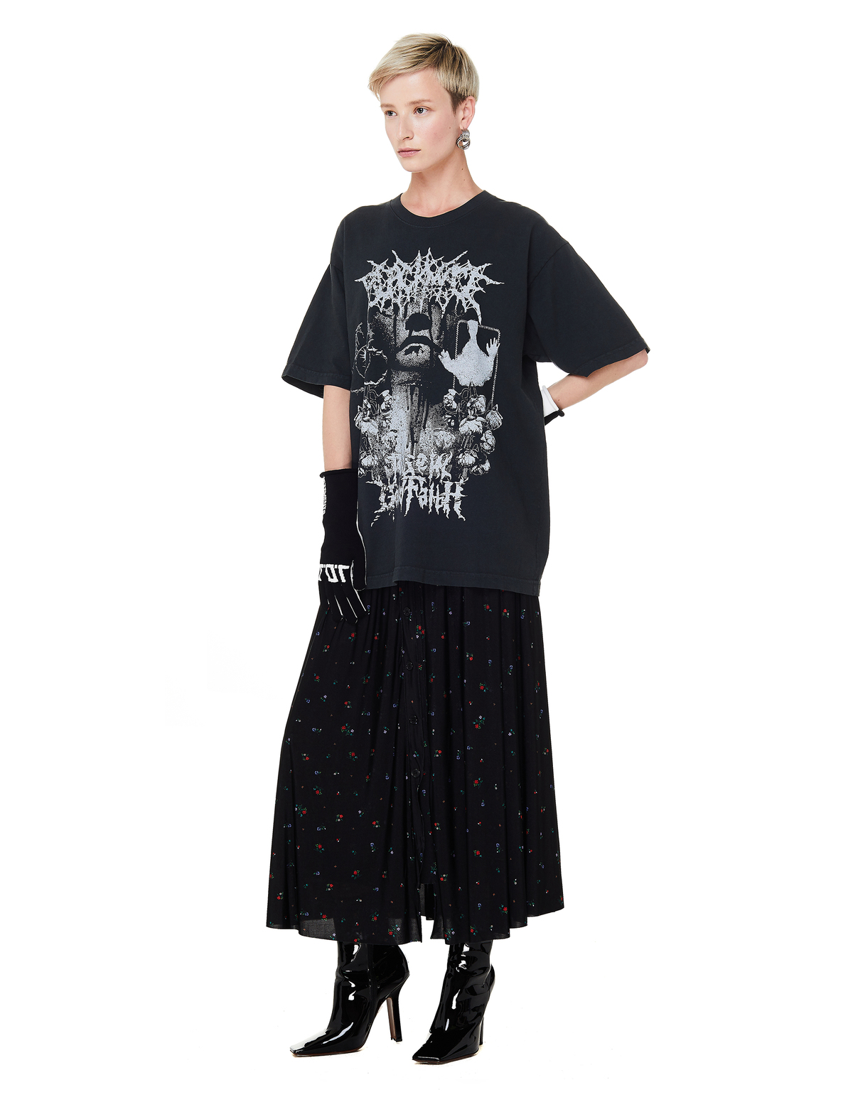 Ghostemane x Rose In Good Faith Grey Cotton Limited Tour Only Tee ...