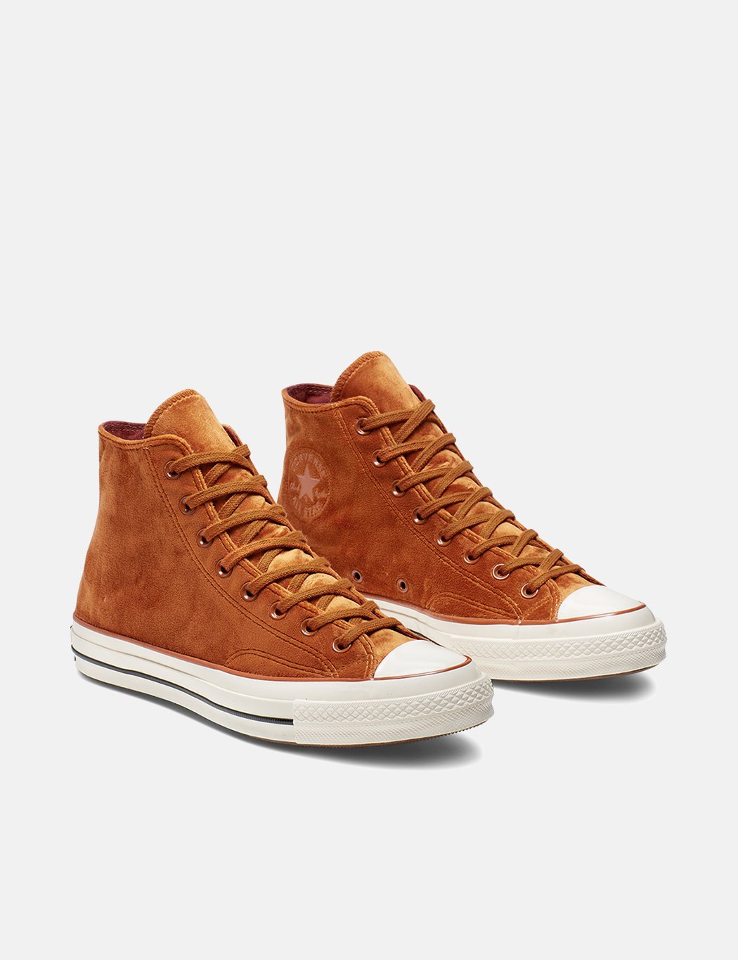 Converse 70's Chuck Taylor Hi Velvet Sneakers - Burnt Sienna | Garmentory
