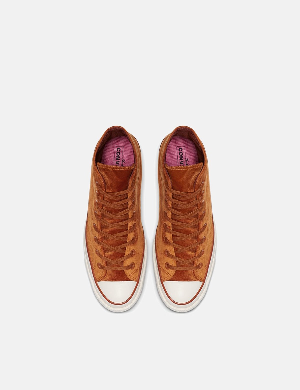Converse 70's Chuck Taylor Hi Velvet Sneakers - Burnt Sienna | Garmentory