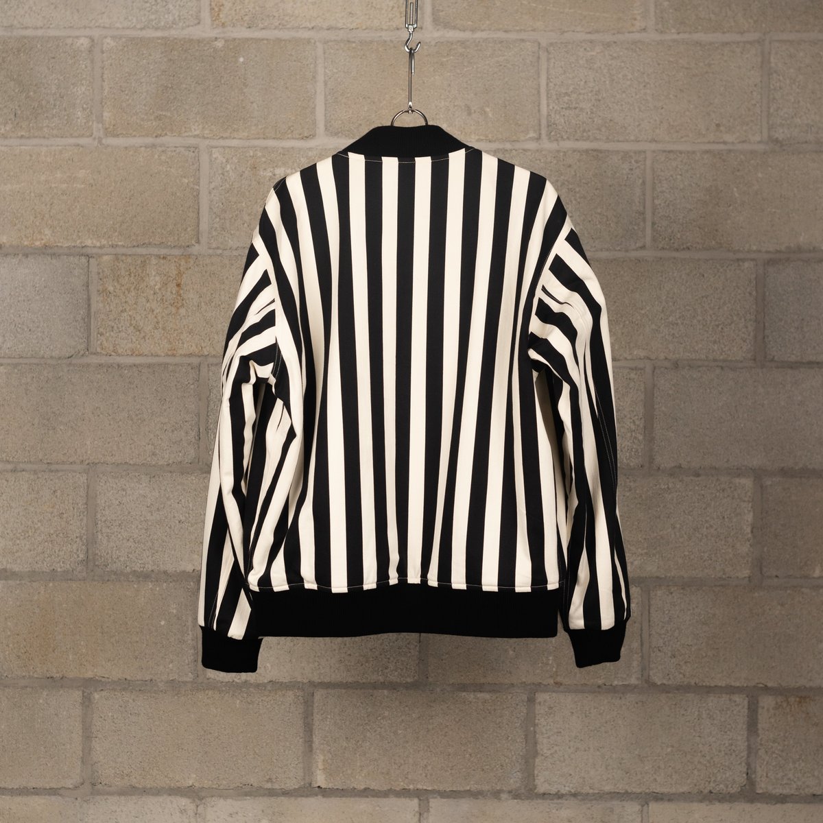 Wacko Maria Striped Varsity Jacket - Black/White | Garmentory
