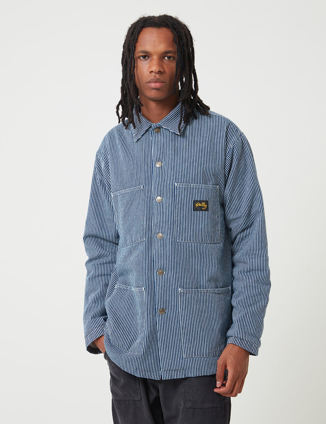 Stan Ray Lined Shop Jacket - Hickory Blue | Garmentory