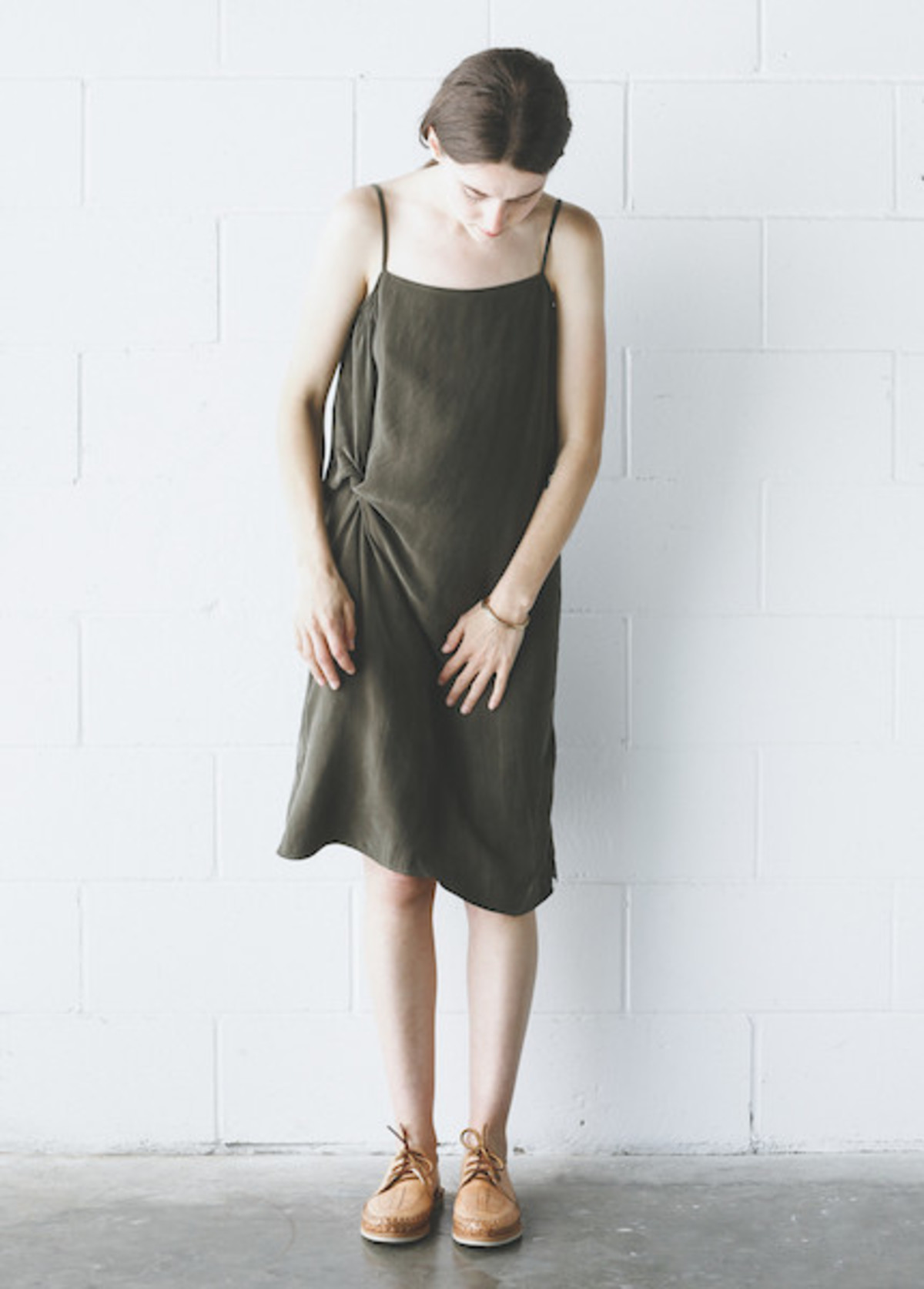 Objects Without Meaning Twist Lounge Dress - Olive | Garmentory