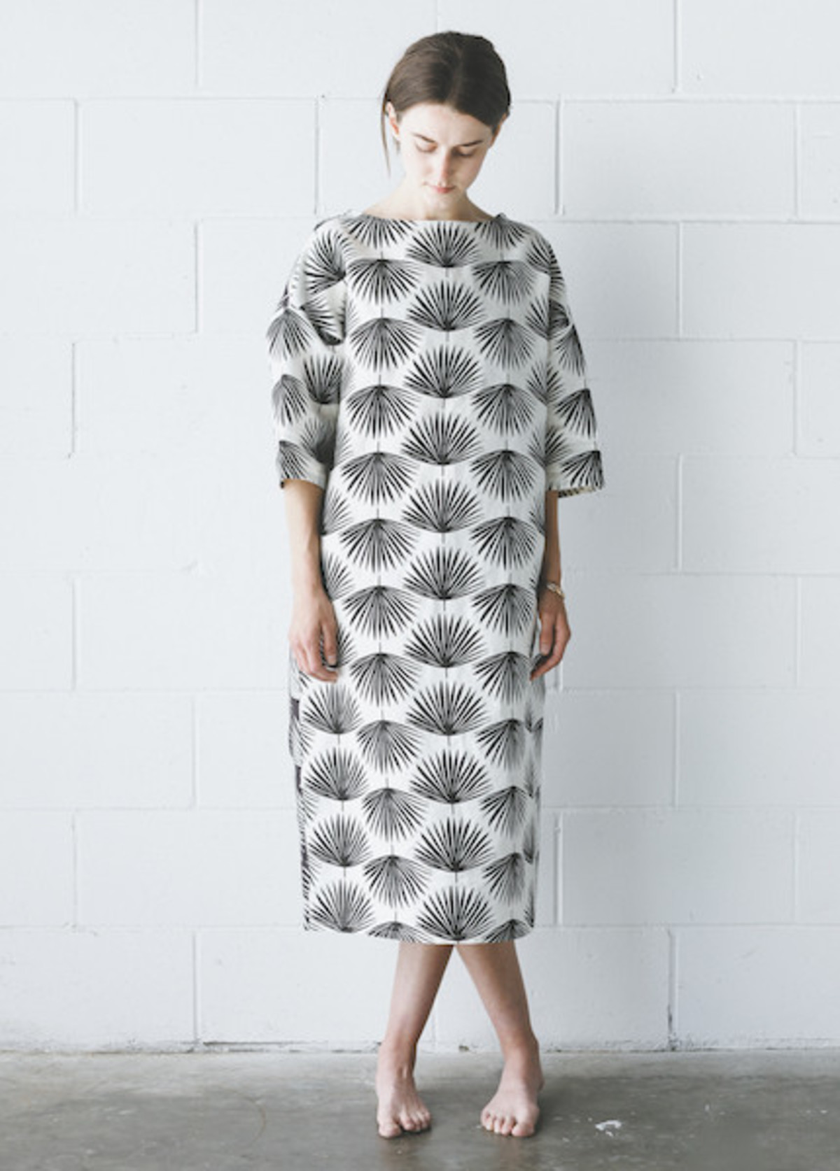Sunja Link Palm Print Dress | Garmentory
