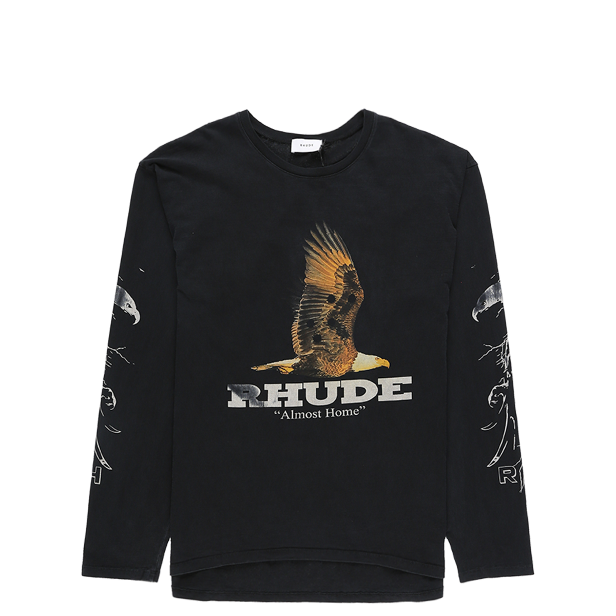 RHUDE Almost Home Long Sleeve T-Shirt - Black | Garmentory