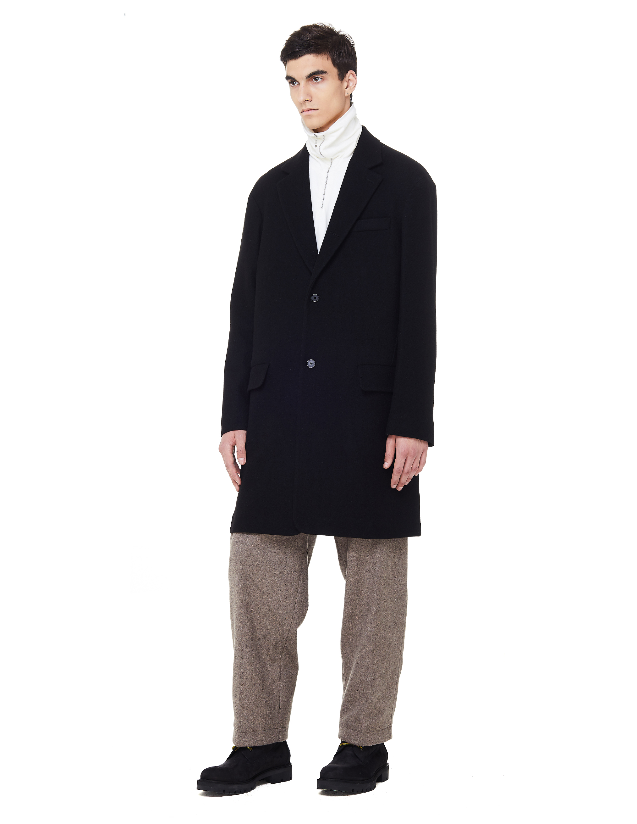 The Row Joseph Yak Wool Coat - Black | Garmentory