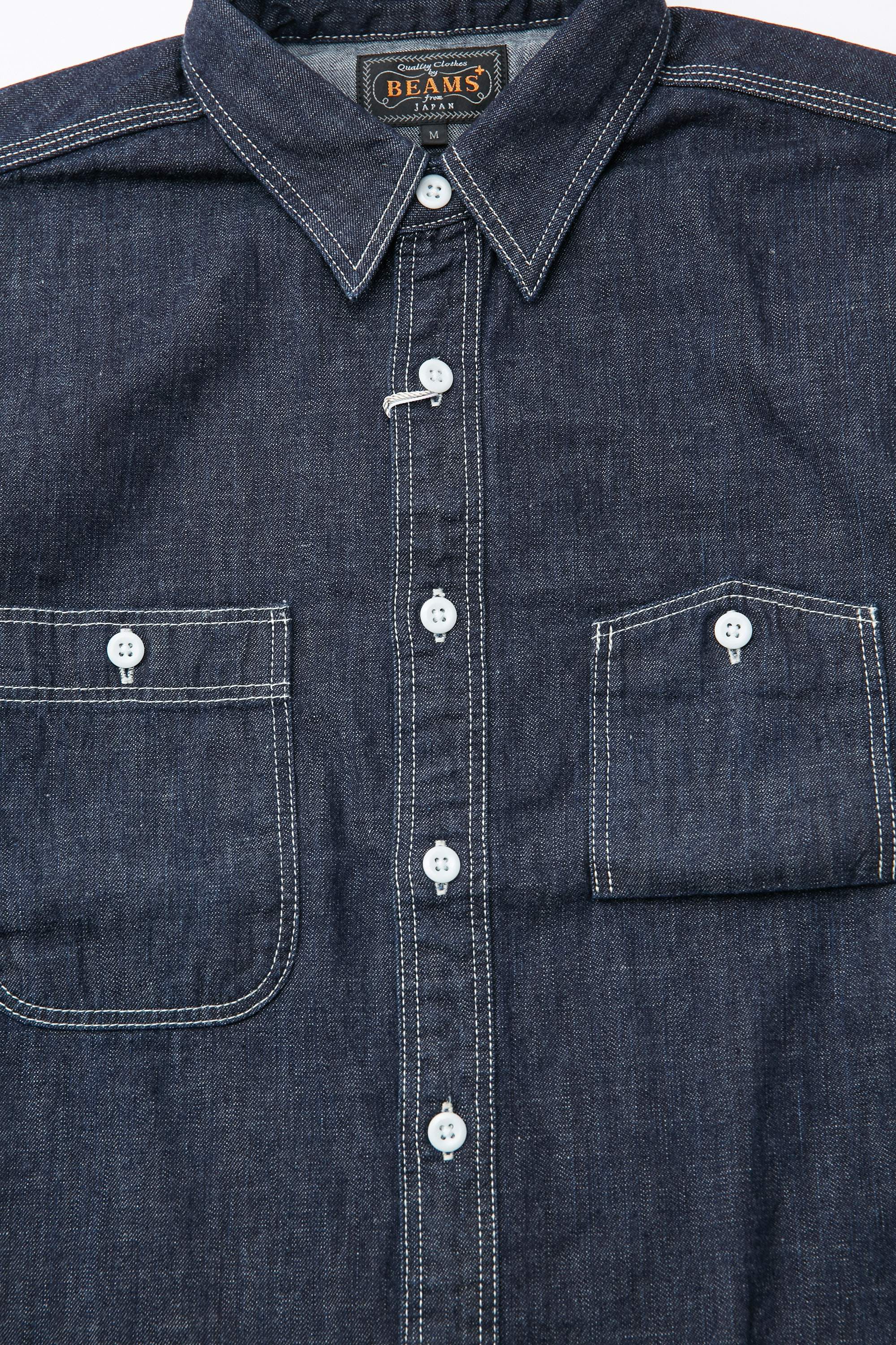Beams Plus Work Denim Shirt - Indigo | Garmentory