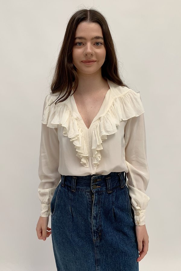 Vintage Ruffle Blouse | Garmentory