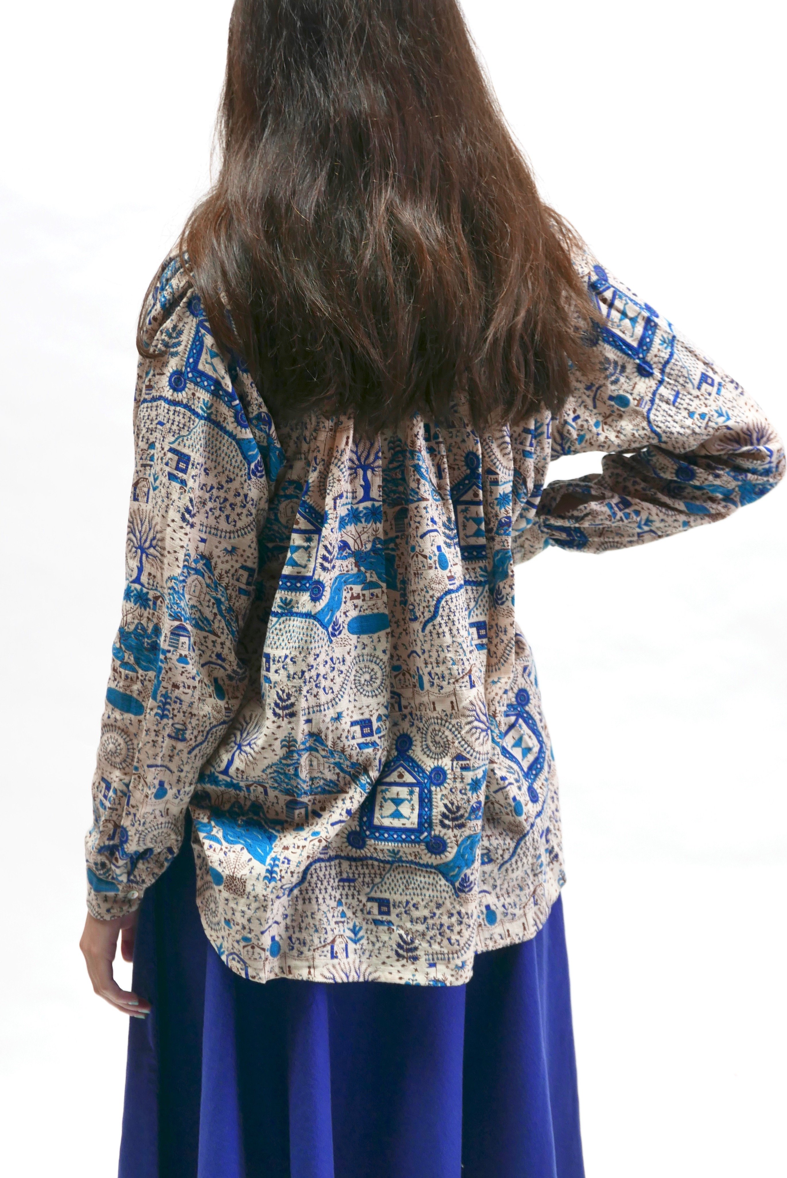 Matta NY Bheeti Folk Blouse - Turquoise | Garmentory