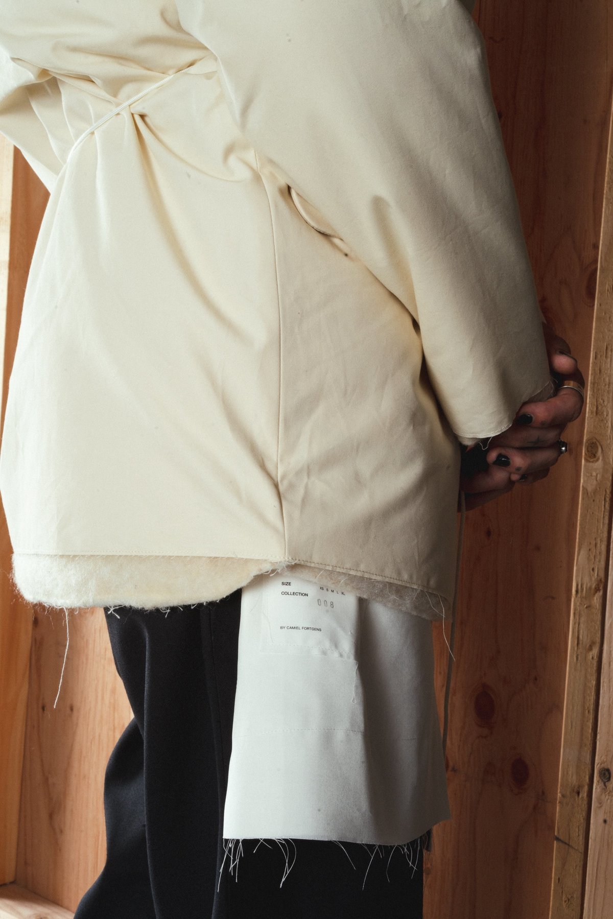 Camiel Fortgens Padded Square Waxed Cotton Jacket - White | Garmentory