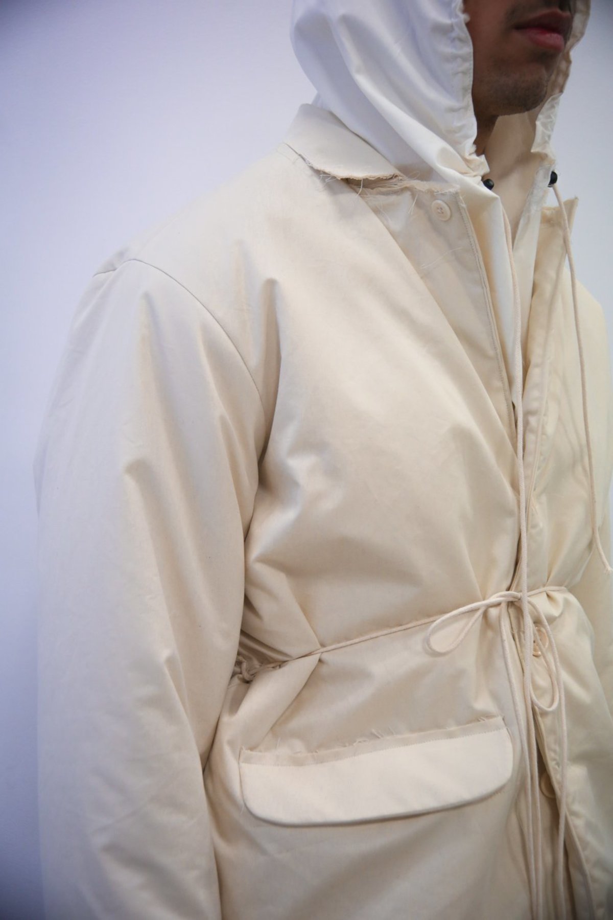 Camiel Fortgens Padded Square Waxed Cotton Jacket - White | Garmentory
