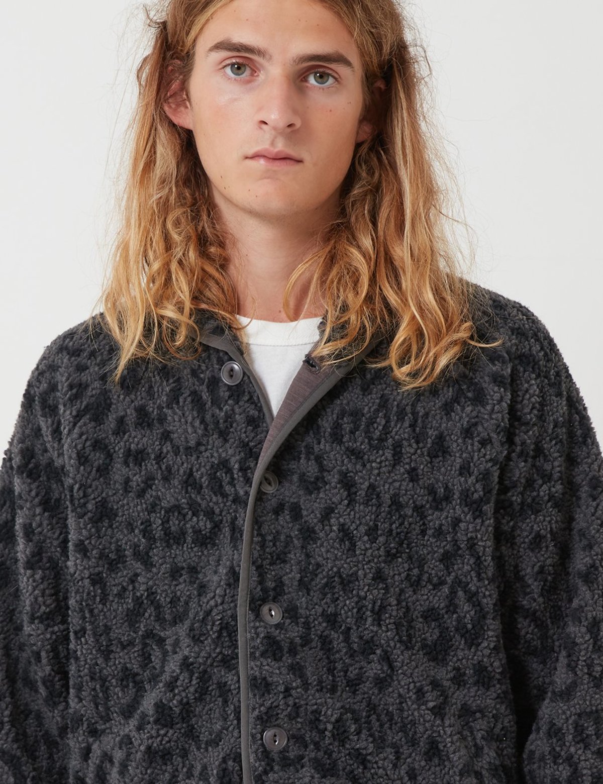 YMC Beach Leopard Jacket - Charcoal Grey/Navy Blue | Garmentory