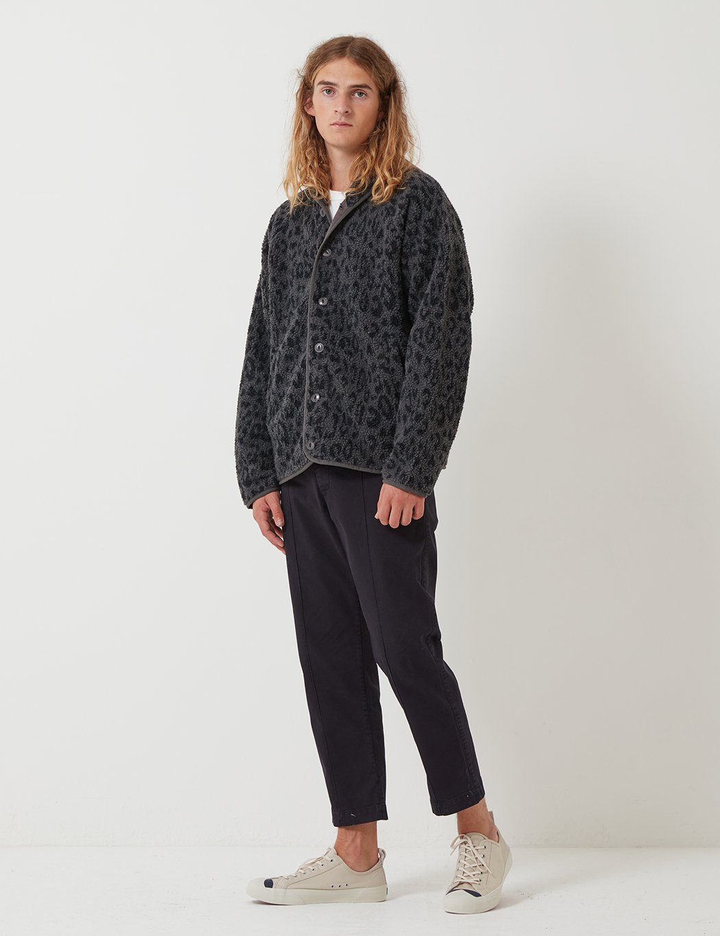 YMC Beach Leopard Jacket - Charcoal Grey/Navy Blue | Garmentory