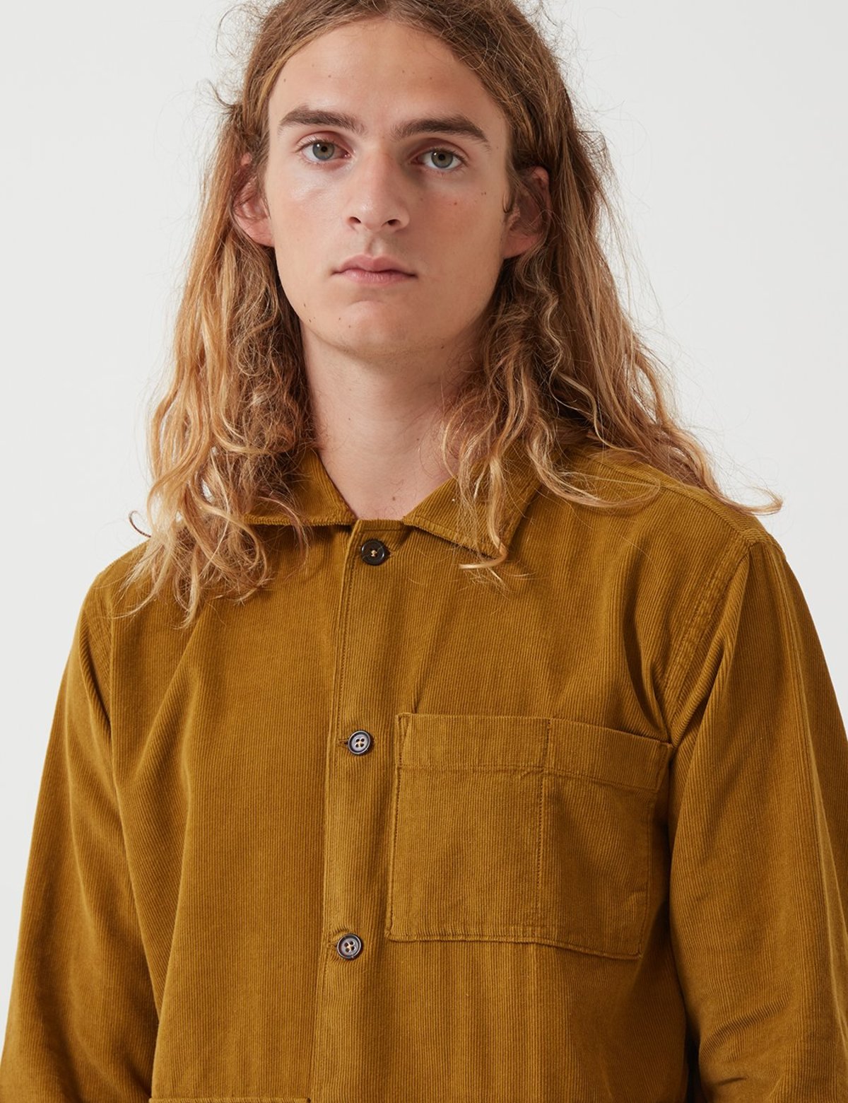 Universal Works Uniform Cord Shirt - Mustard | Garmentory